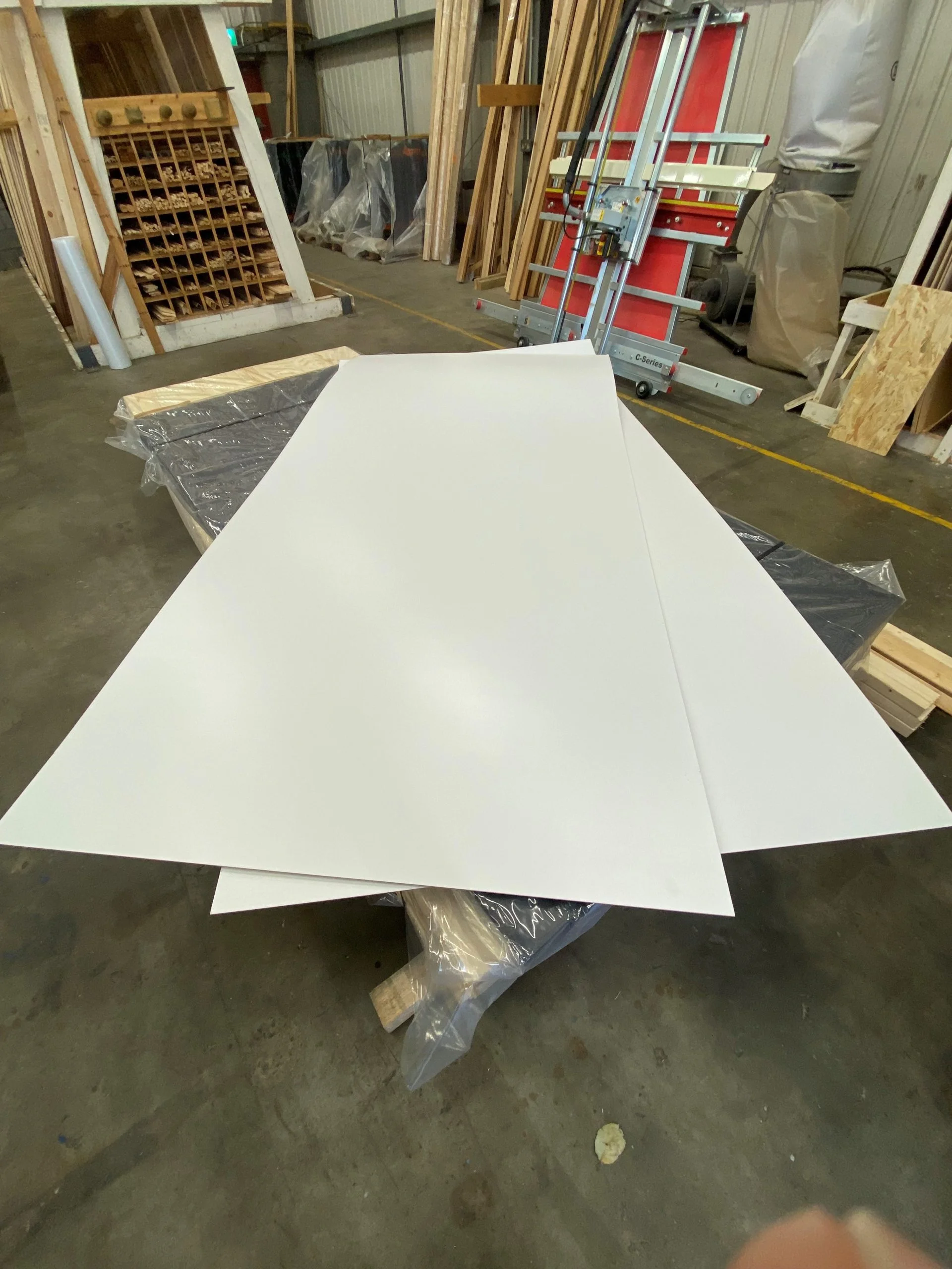 White Faced MDF Sheet - 2440mm x 1220mm x 3mm | Bennetts Timber