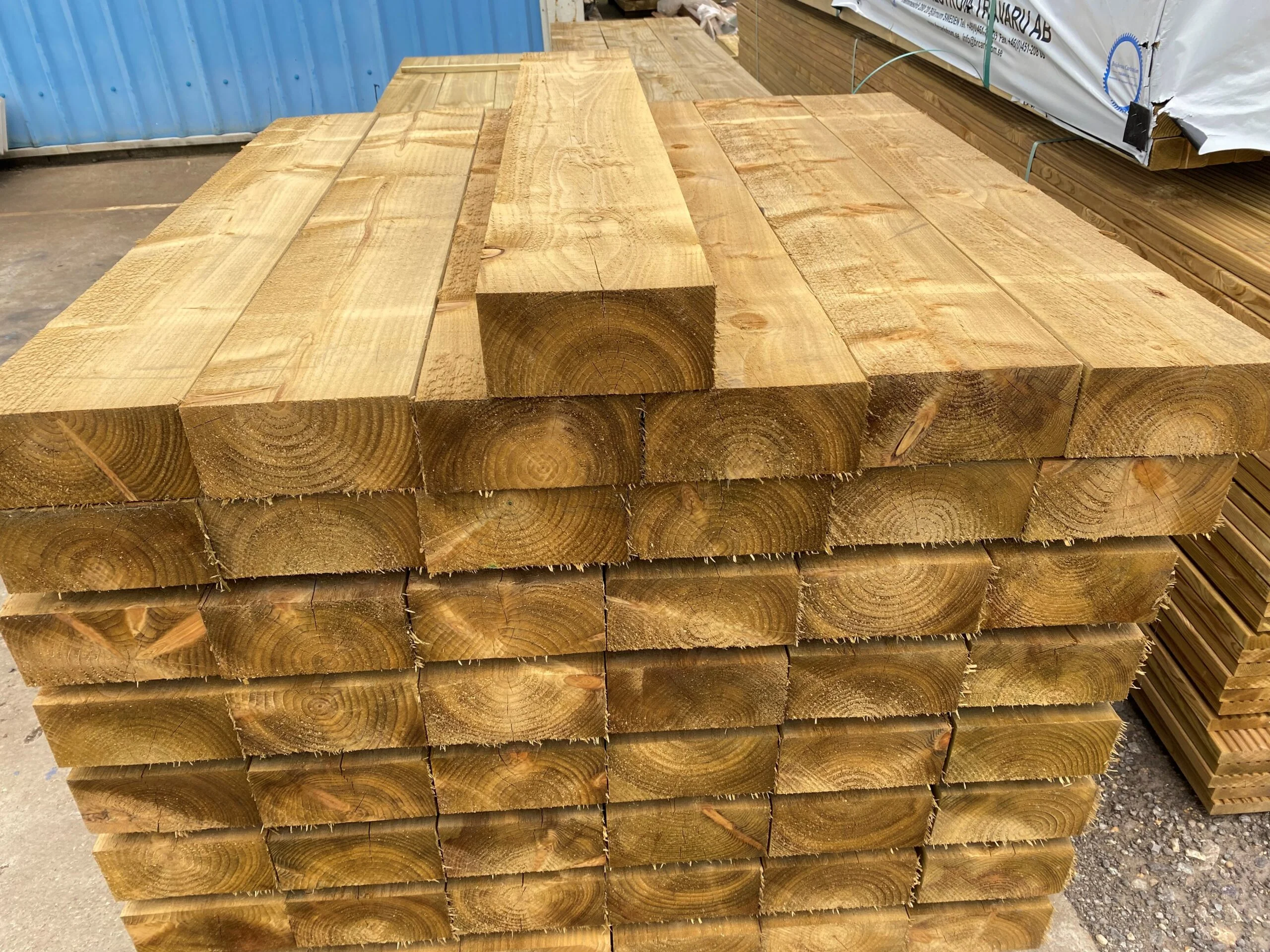 Treated Garden Sleepers - 95mm x 195mm x 1.2m | Bennetts Timber